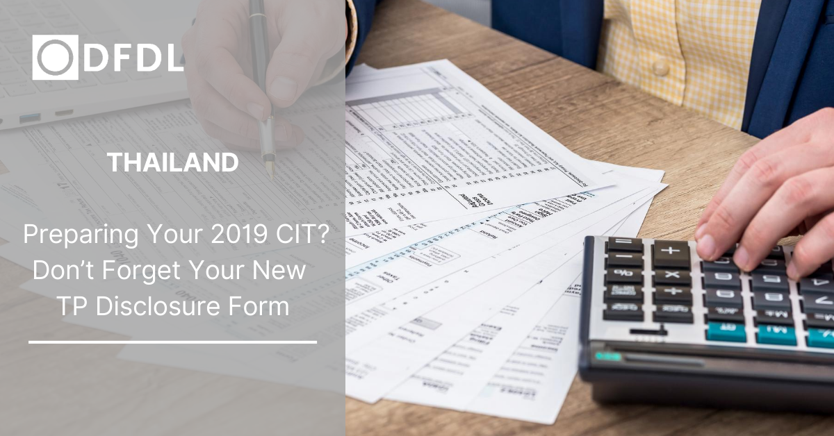Thailand: Preparing Your 2019 CIT? - Don’t Forget Your New TP ...