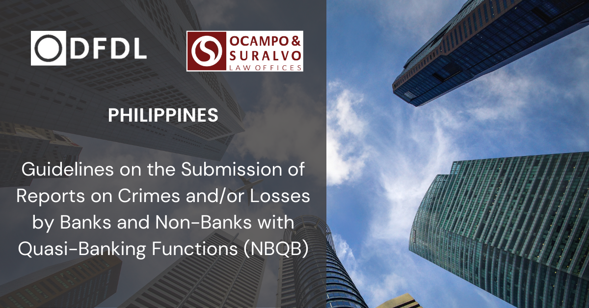 Philippines: Guidelines on the Submission of Reports on Crimes and/or ...