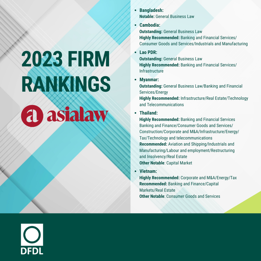 DFDL Earns High Marks in 2023 Asialaw Rankings