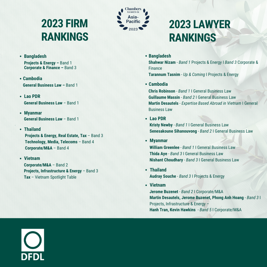 DFDL Honored in 2023 Chambers Asia-Pacific Rankings