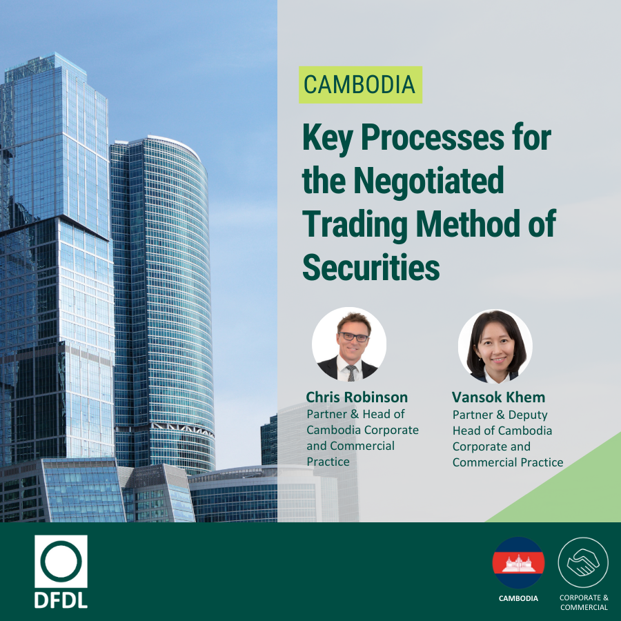 Cambodia: Key Processes for the Negotiated Trading Method (NTM) of ...
