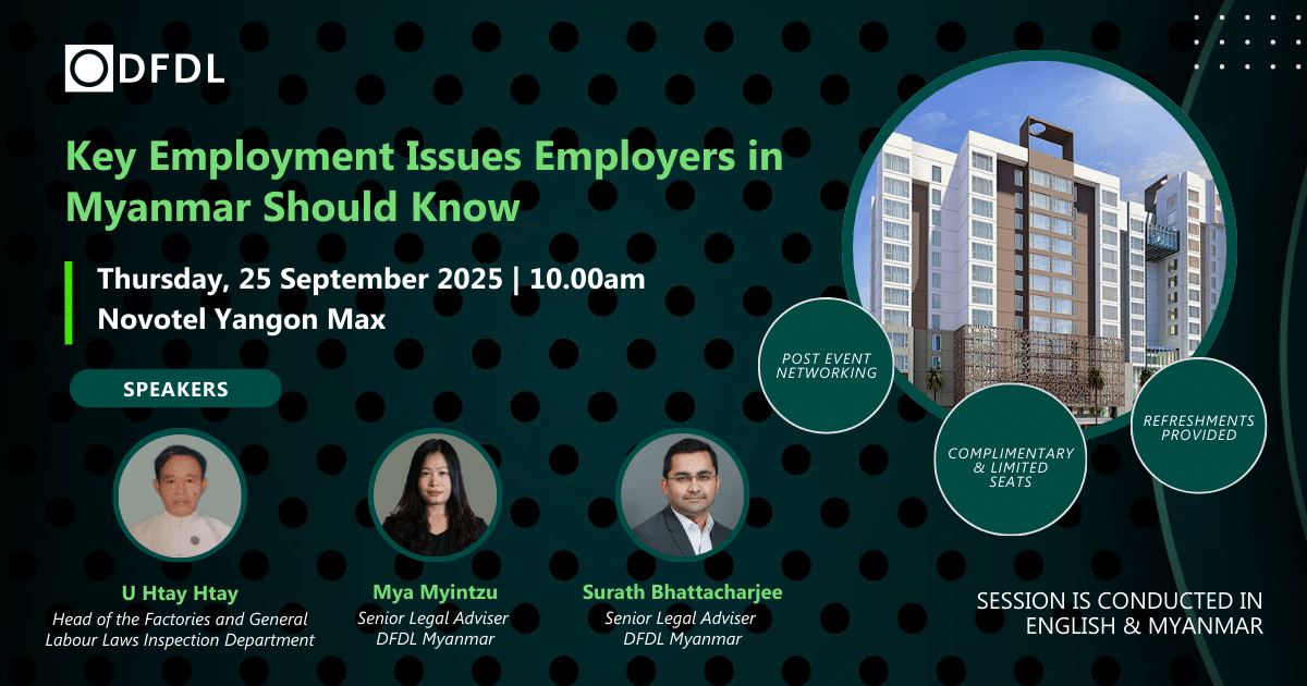 Key Employment Issues Employers in Myanmar Should Know - DFDL